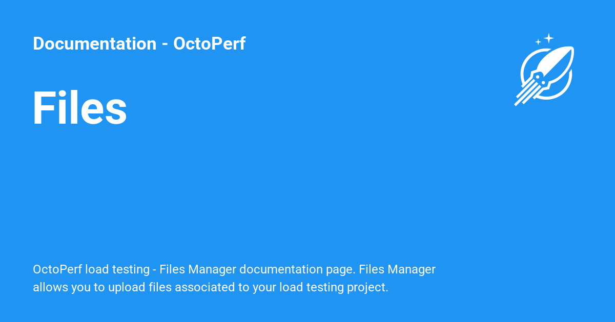 Files - Documentation - OctoPerf