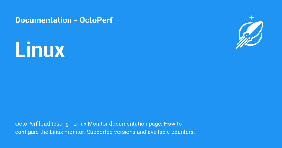 Linux - Documentation - OctoPerf