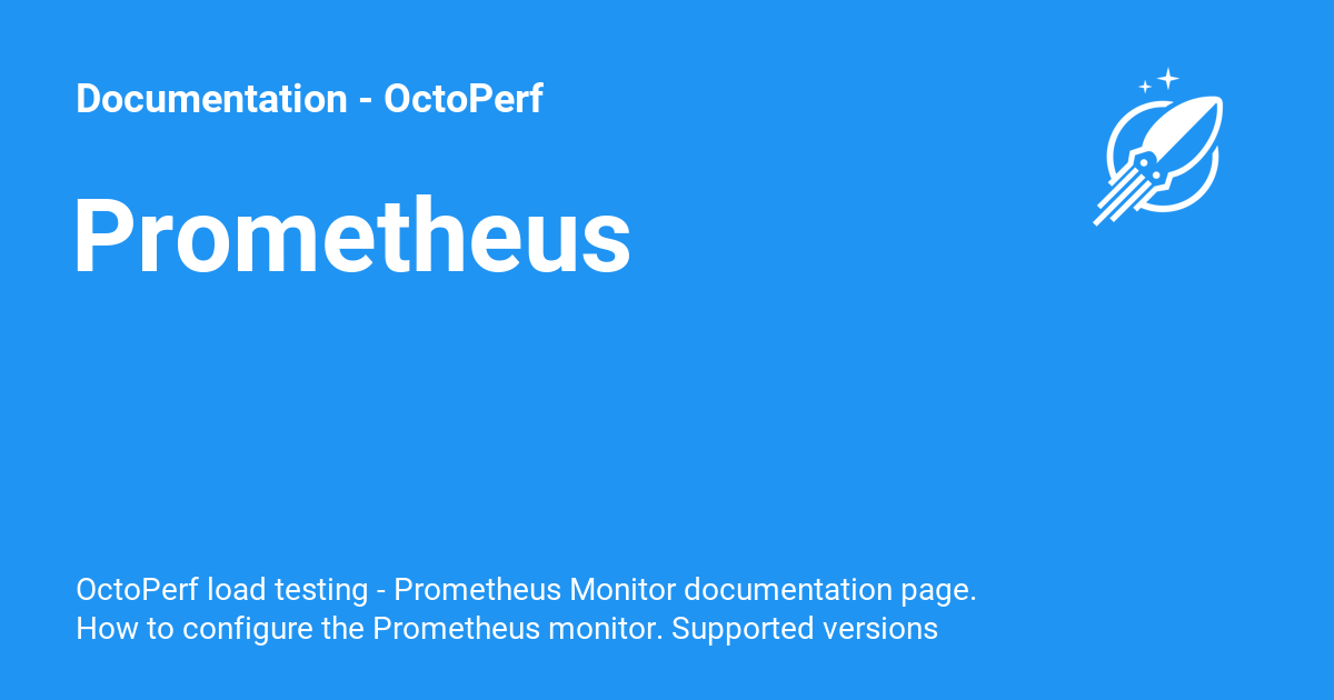 Prometheus Documentation Octoperf