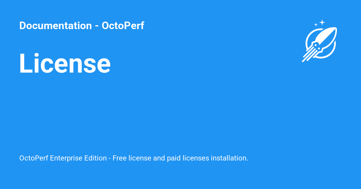 License - Documentation - OctoPerf