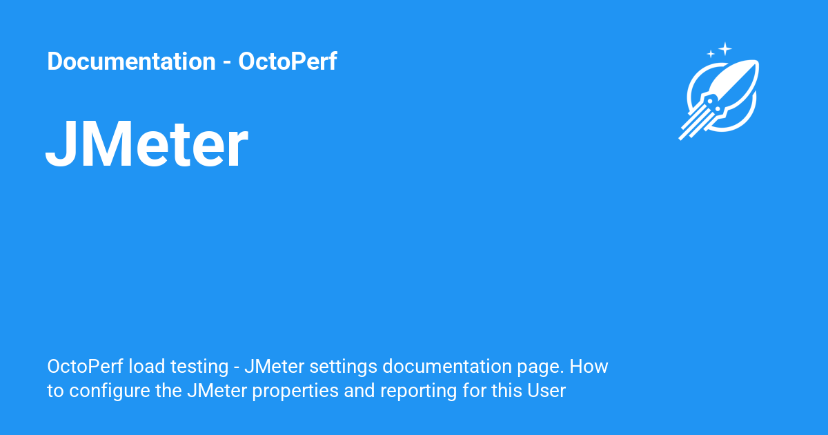 Jmeter Documentation Octoperf