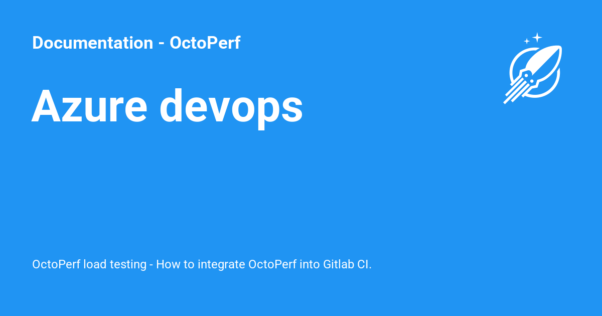 Azure devops - Documentation - OctoPerf